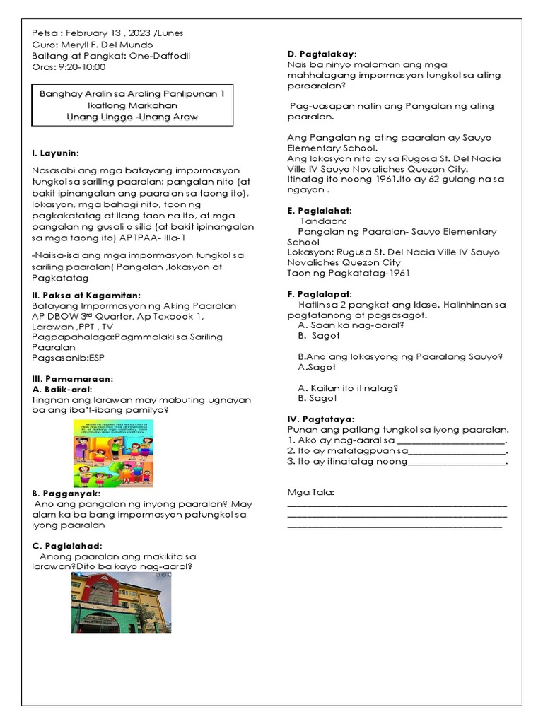 AP 3rd Q Day 1 5week 2 | PDF