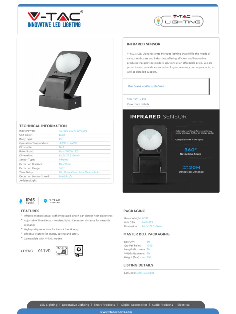 Infrared Sensor | PDF | Light Emitting Diode | Manufactured Goods