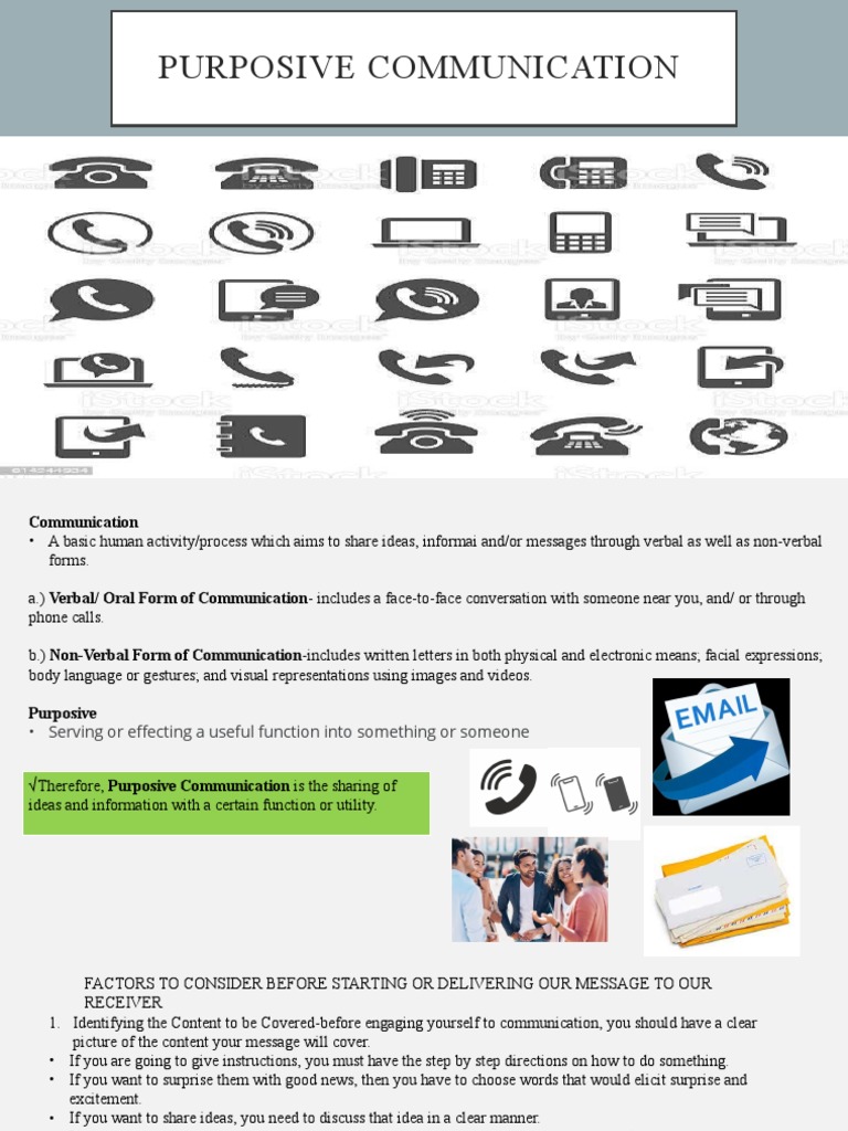 Purposive Communication PPT 1 | PDF | Communication | Nonverbal Communication