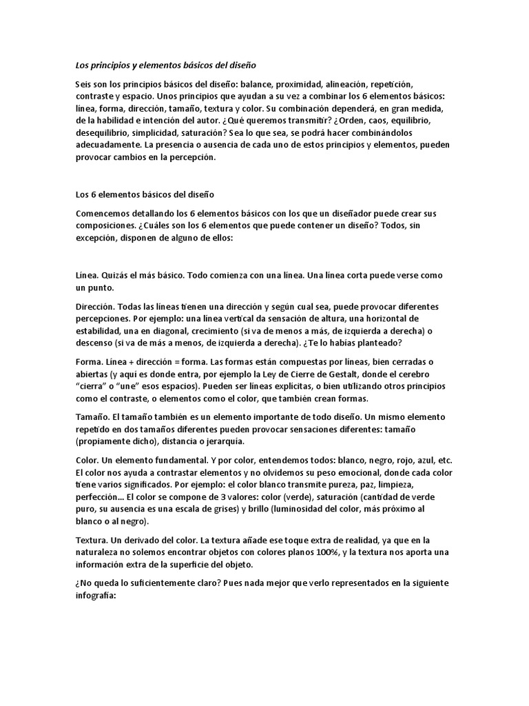 Los Principios y Elementos Básicos Del Diseño | PDF | Color | Percepción
