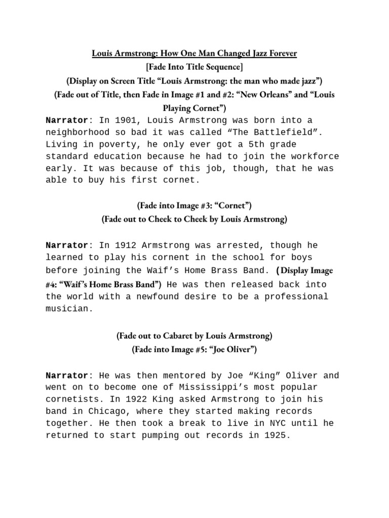 Louis Armstrong's Jazz Revolution | PDF | Classics