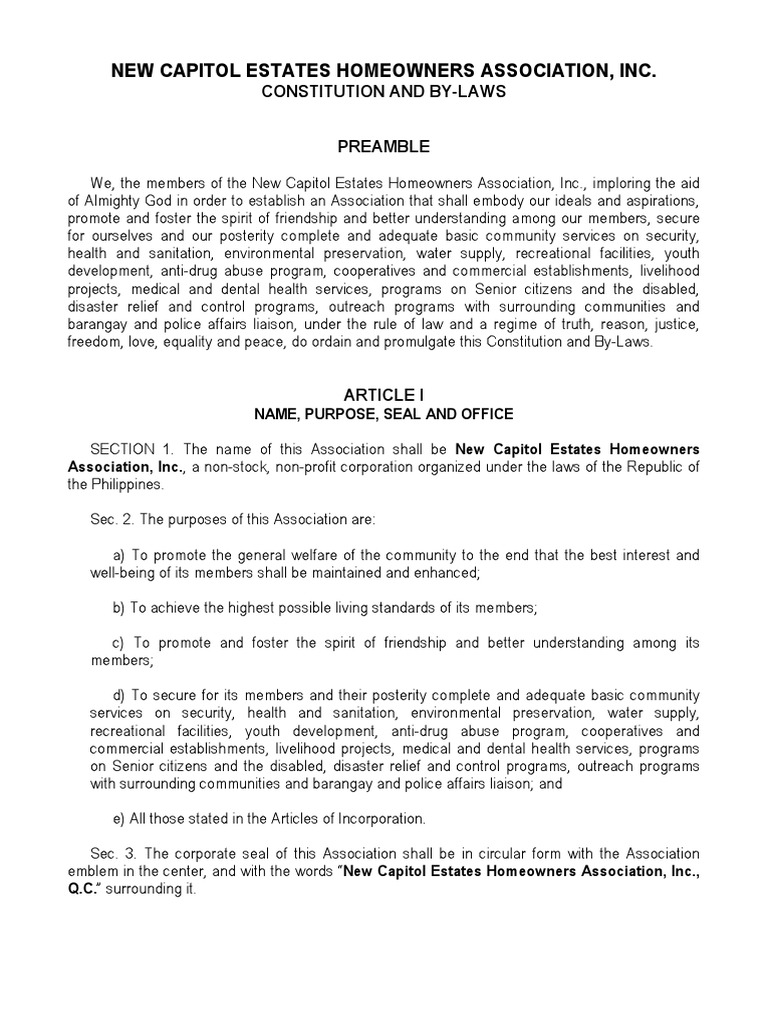 Amended Articles of Incorporation | PDF | Board Of Directors | Audit