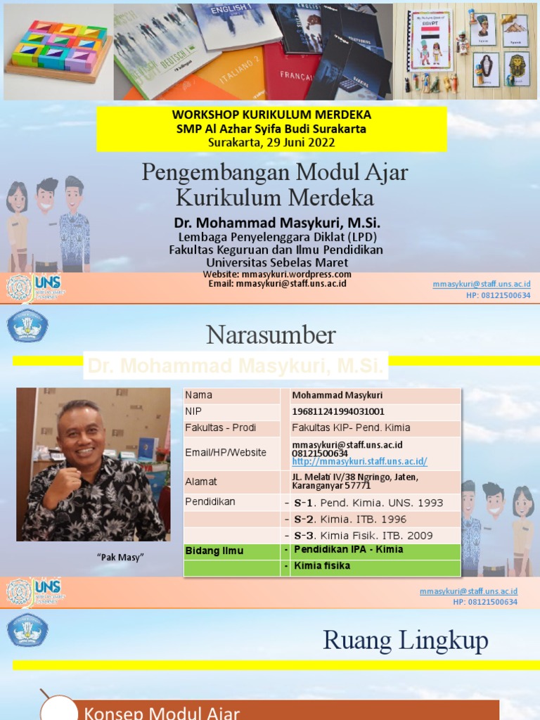 2 Pengembangan Modul Ajar Kurikulum Merdeka - Masykuri 2022 | PDF