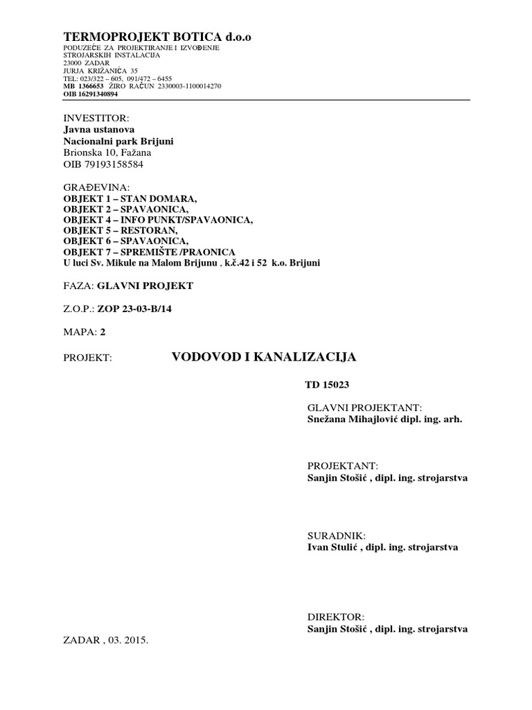 Vodovod I Kanalizacija | PDF