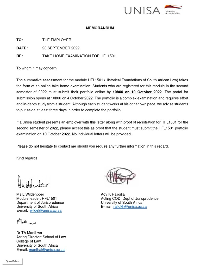 Study Leave Letter HFL1501 | PDF | Career & Growth