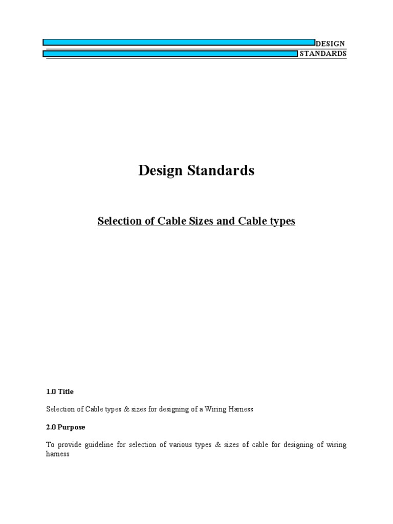 Guidelines for Selection of Cable Types and Sizes for Designing Wiring ...