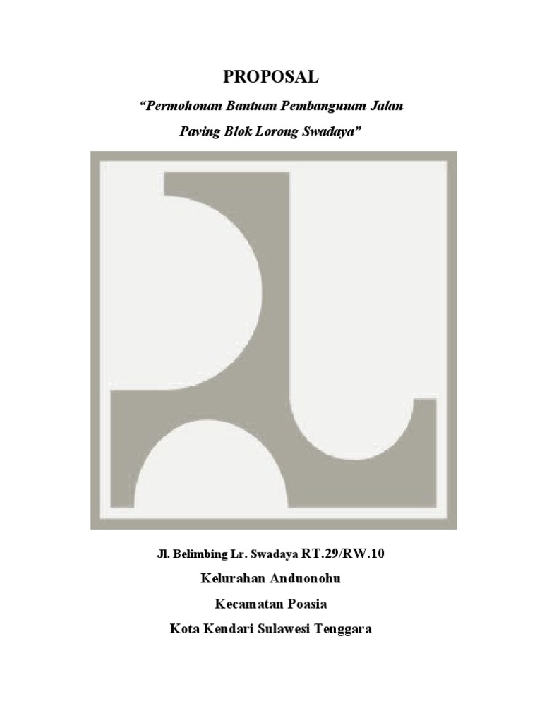 Proposal Jalan Paving Belimbing | PDF | Griya & Taman