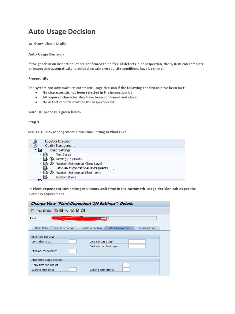 Auto Usage Decision | PDF
