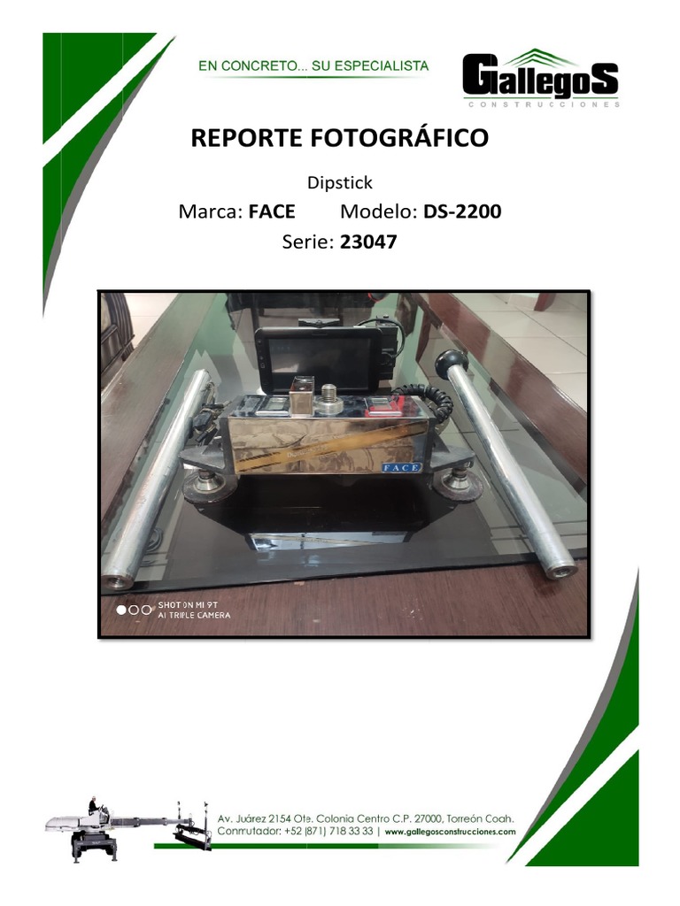 Dipstick - Marca Face Modelo Ds-2200 Serie 23047 | PDF