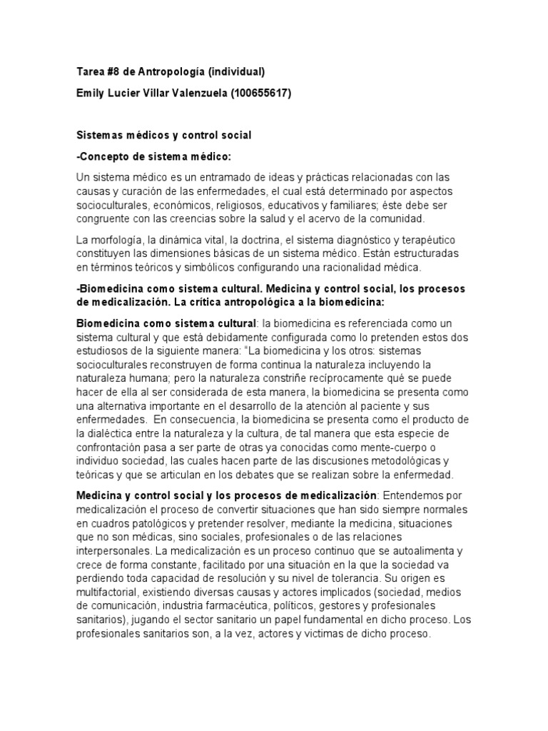 Tarea 8 Emily Villar | PDF | Medicina alternativa | Medicina