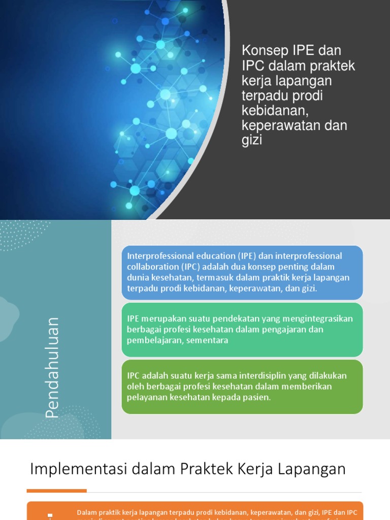 Konsep IPE Dan IPC Dalam Praktek Kerja Lapangan Terpadu Prodi Kebidanan, Keperawatan Dan Gizi | PDF
