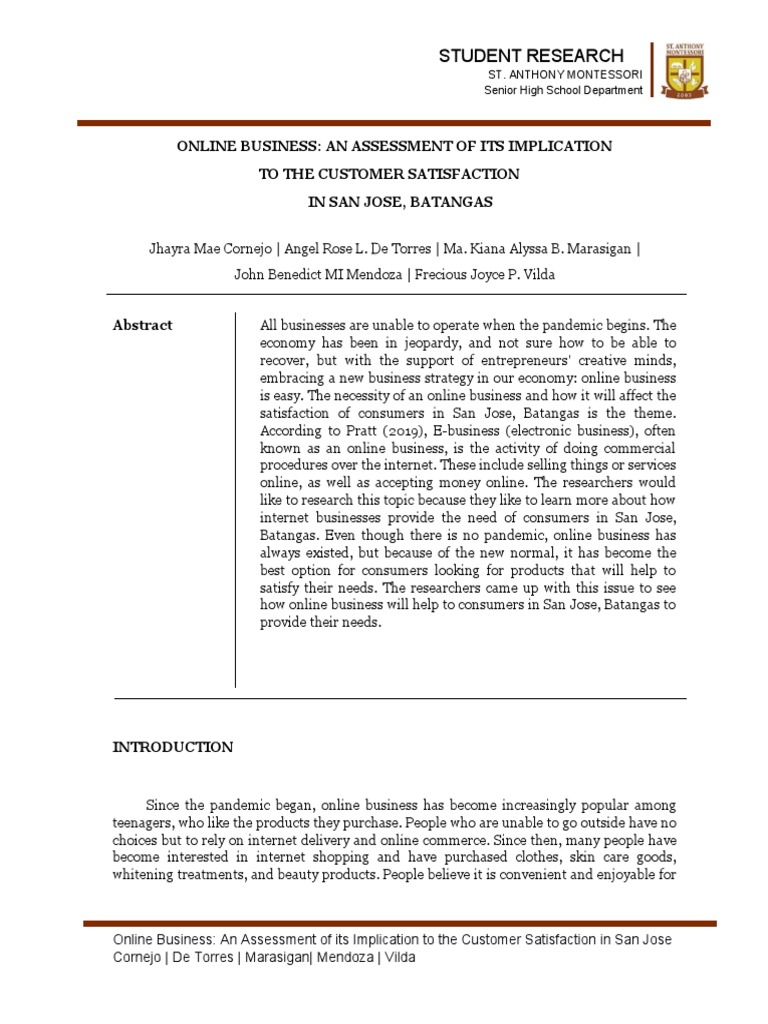 ABM 11 - G2 Practical Research | PDF | E Commerce | Online Shopping