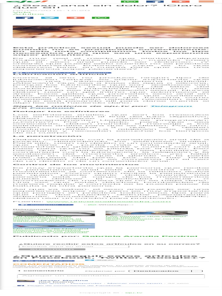 ¿Sexo Anal Sin Dolor !claro Que Sí! - Eju - TV | Descargar gratis PDF | Sexo anal | Relaciones ...