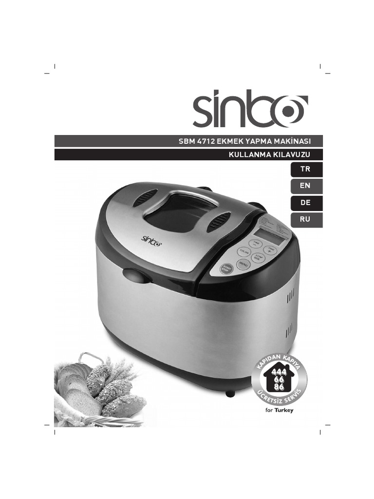 Sinbo SBM 4712 Bread Maker | PDF