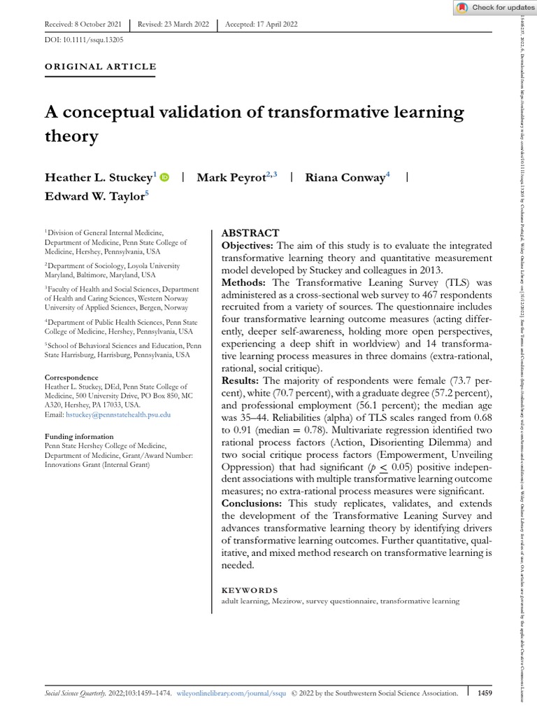 Social Science Quarterly - 2022 - Stuckey - A Conceptual Validation of ... Social Science Quarterly - 2022 - Stuckey - A Conceptual Validation of ...