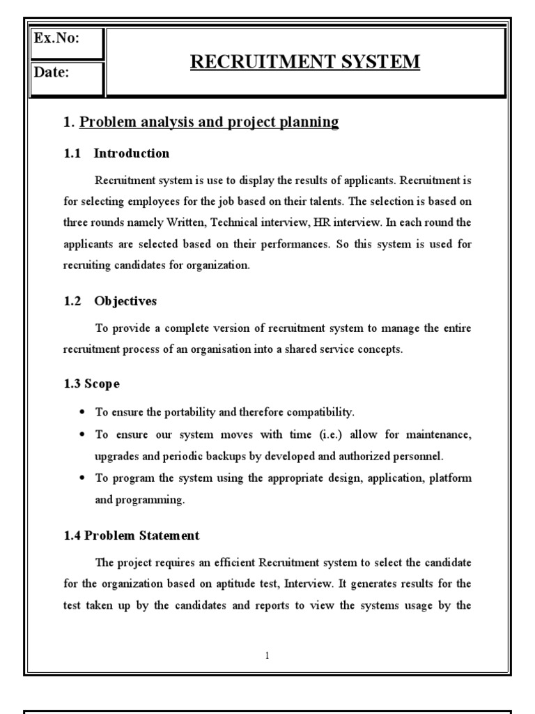 Recruitment System | PDF | Recruitment | Use Case