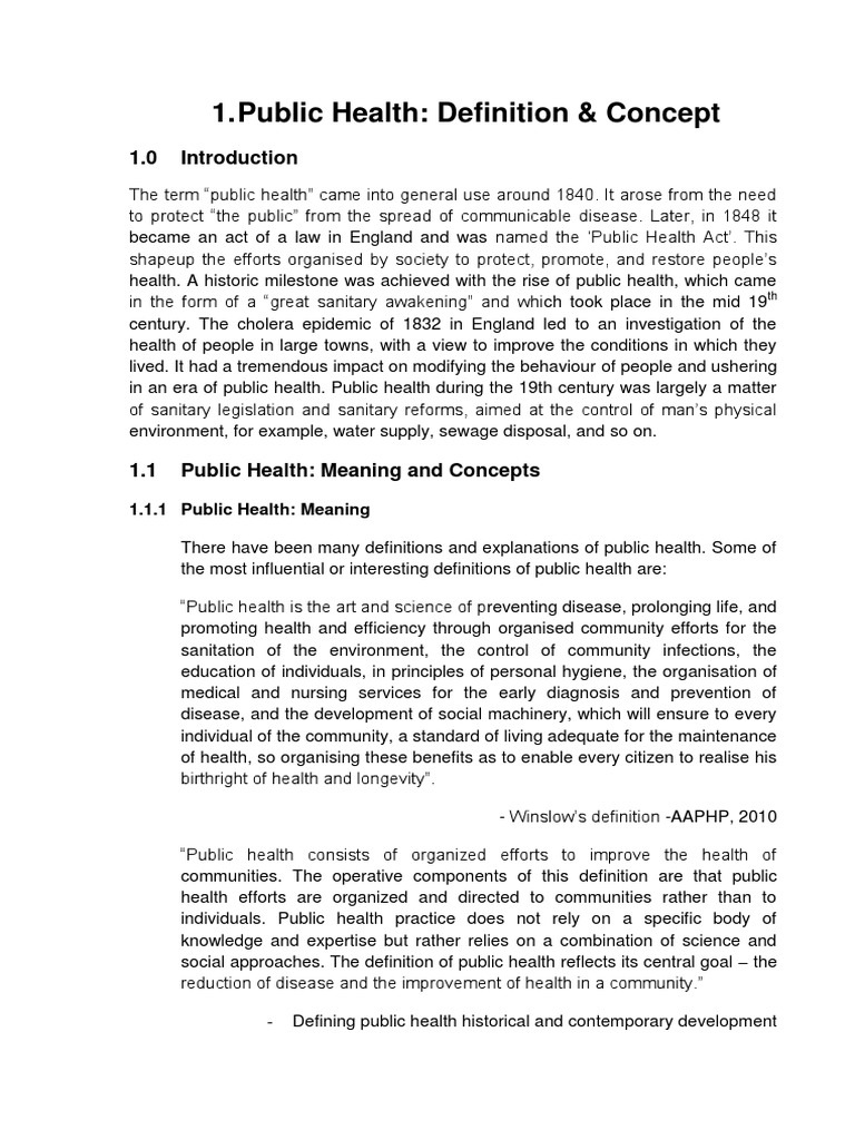 Unit 1 | PDF | Public Health | Preventive Healthcare