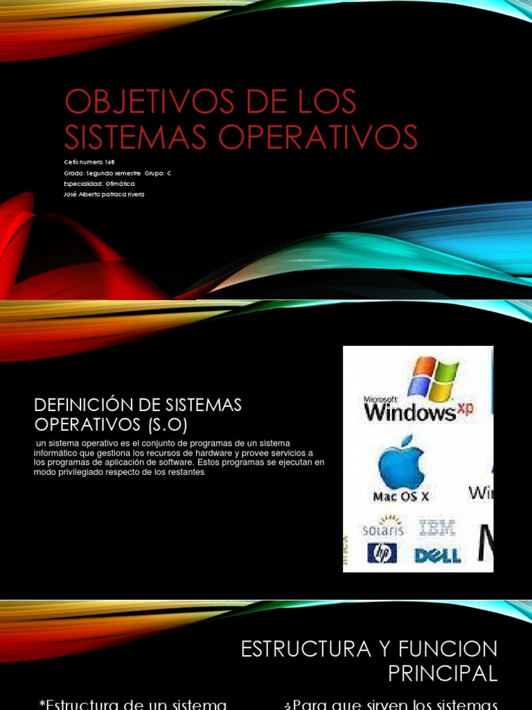 Objetivos de Los Sistemas Operativos | PDF | Sistema operativo | Programación