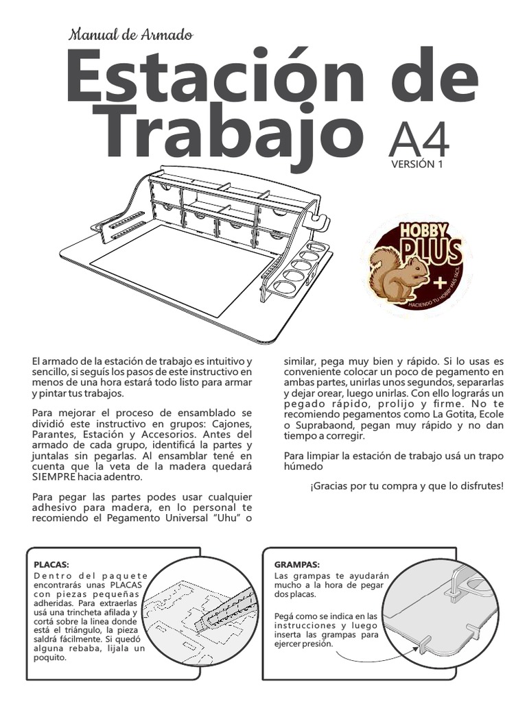 Estacion de Trabajo A4 - Manual - v1 | PDF