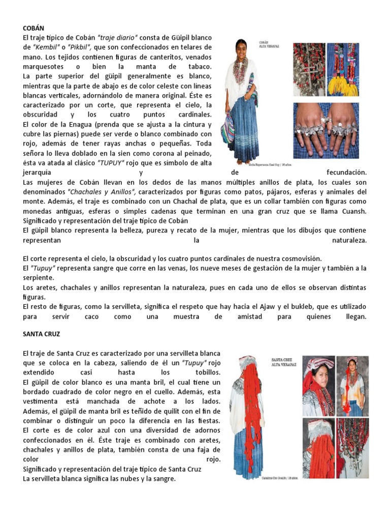 Vestimenta de Municipios de Alta Verapaz | PDF | Ropa | Color