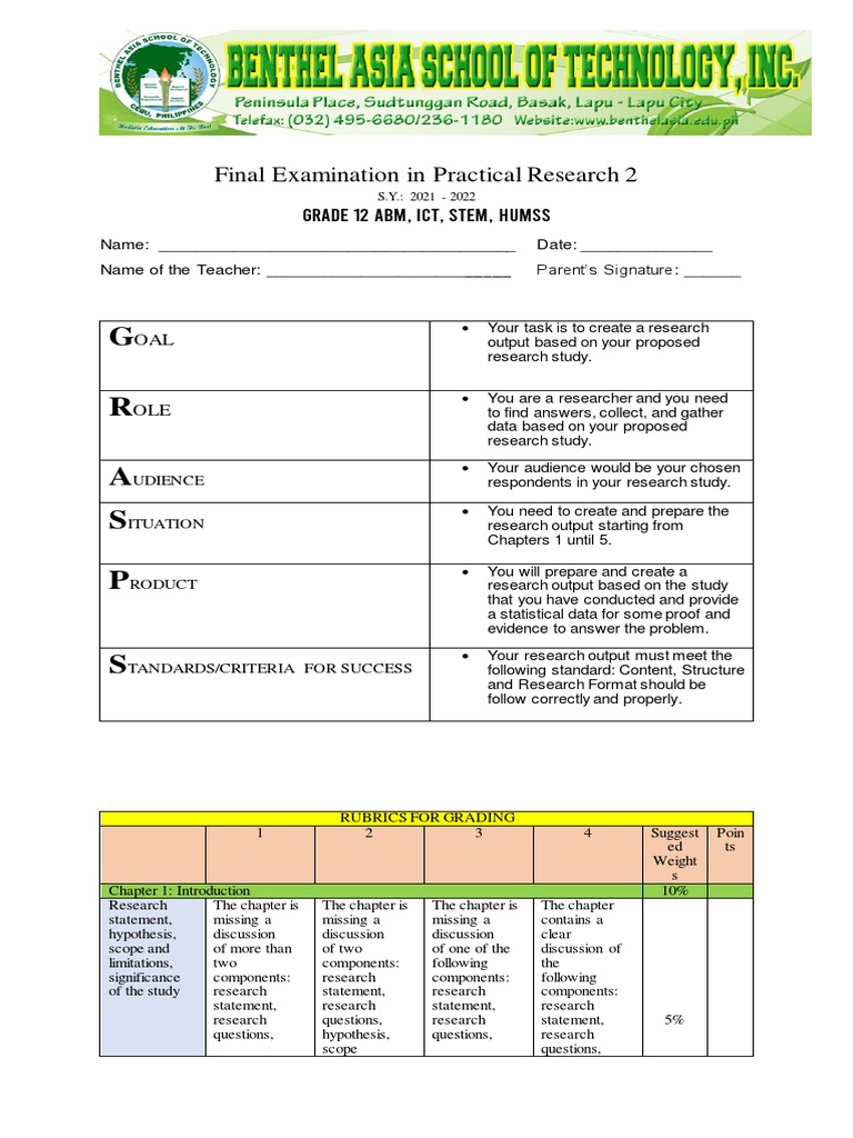 TQ in Practical Research 2 (Final) | PDF | Citation | Methodology