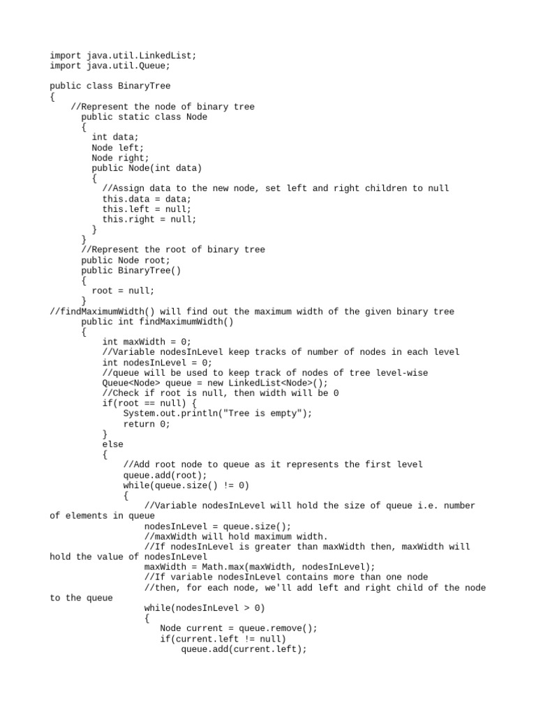 Binary Tree | PDF | Computer Science | Theoretical Computer Science