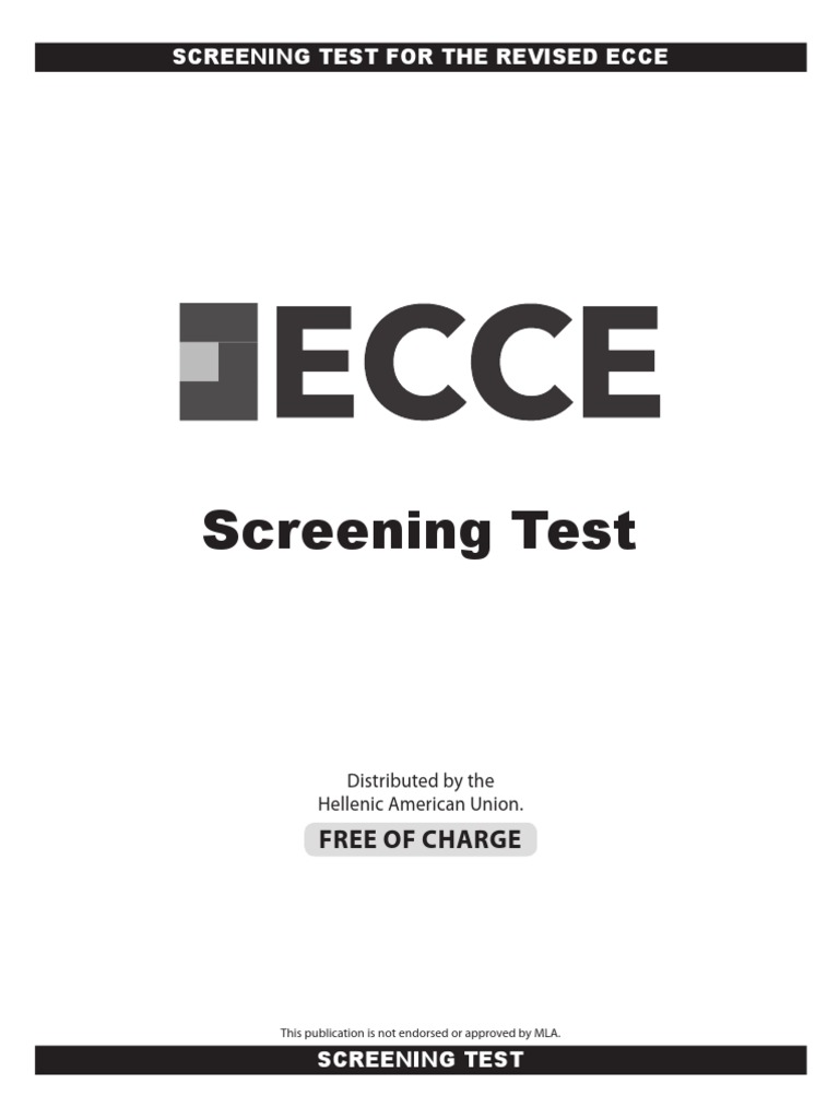 ECCE Screening Test Booklet | PDF | Sharks | Sleep