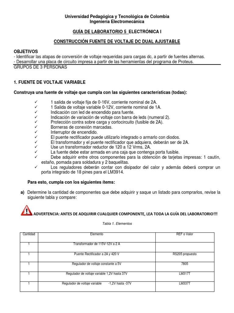 202202-Lab05 Ele1 | PDF | Placa de circuito impreso | Transformador