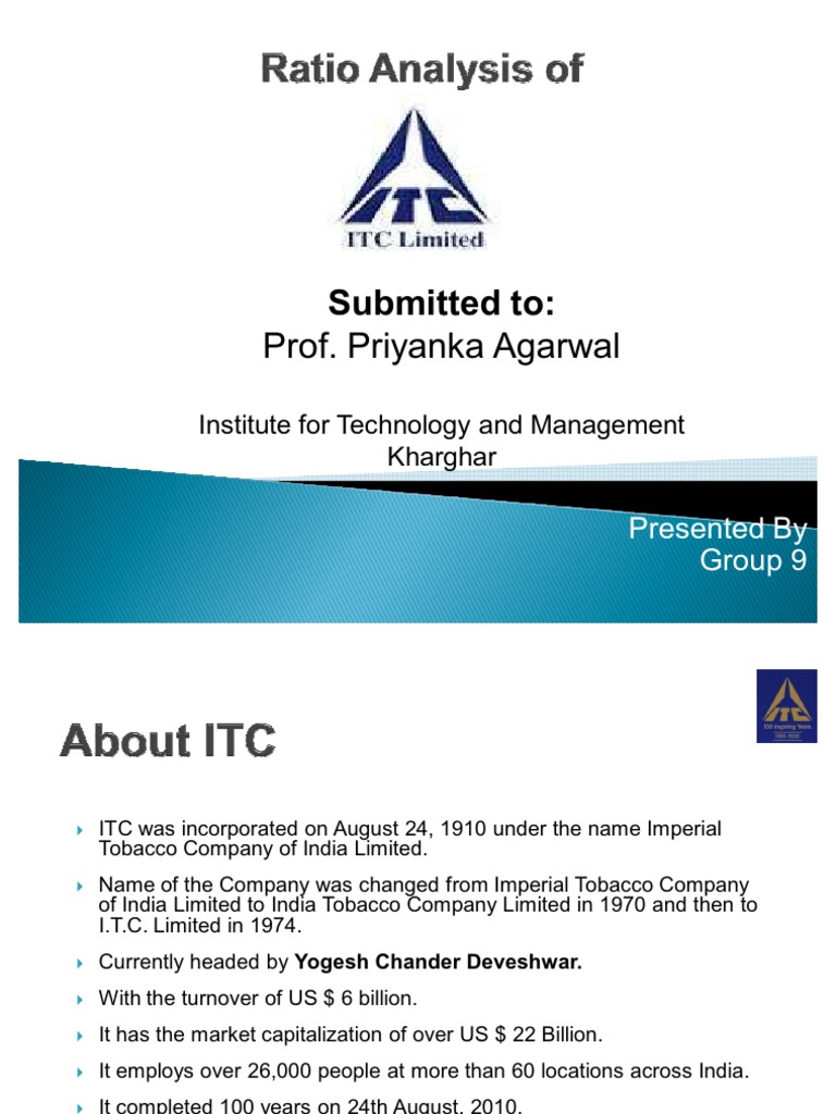 Ratio Analysis of ITC | PDF