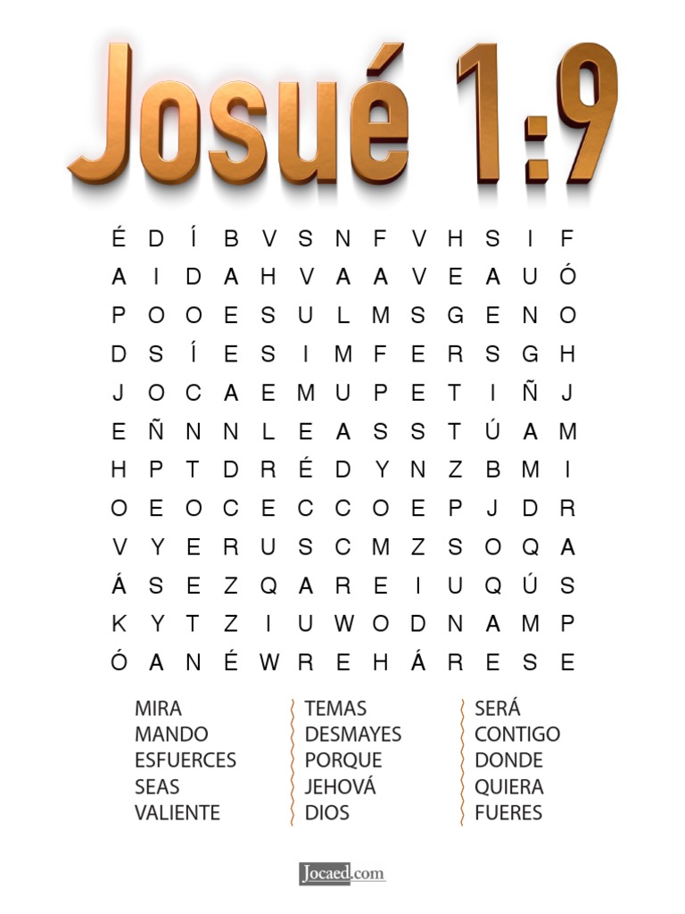 Josue 1 9 Sopa Letras | PDF
