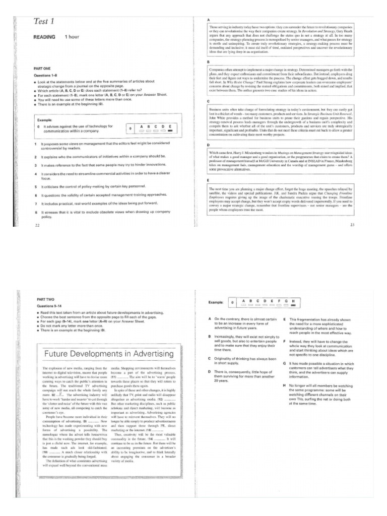 BEC Higher Test | PDF