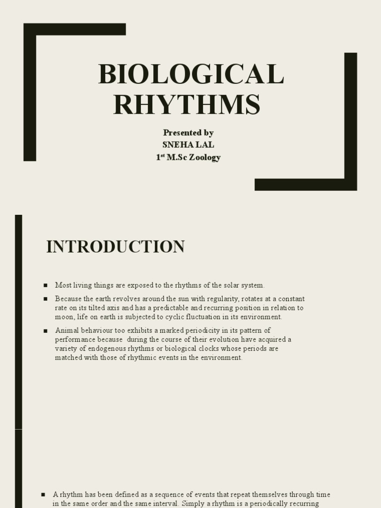 Understanding Biological Rhythms | PDF | Circadian Rhythm | Tide