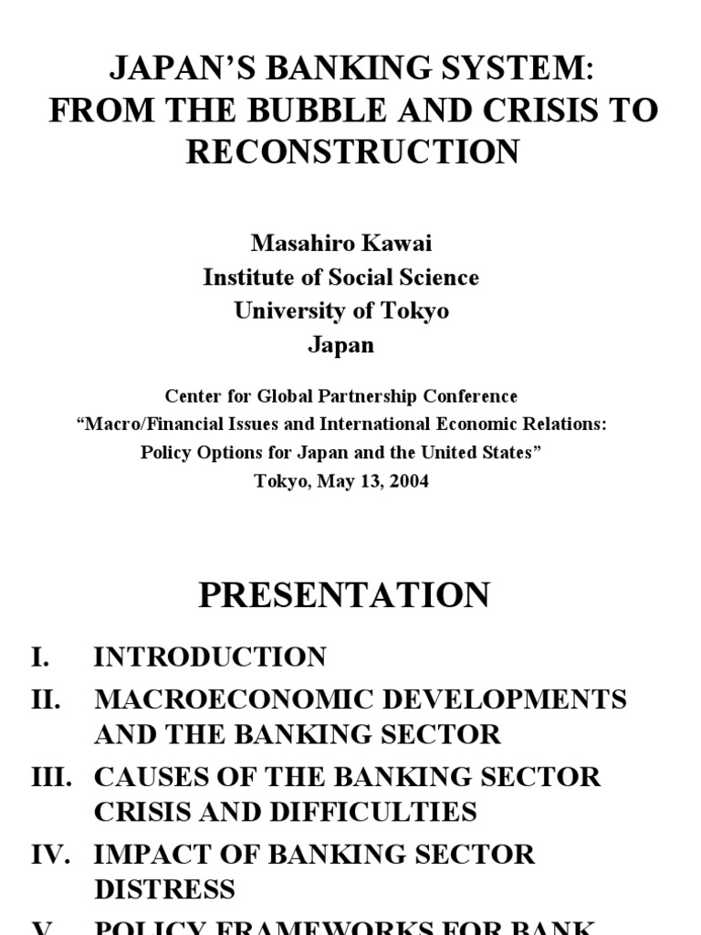 Japan's Banking System: From Crisis to Reconstruction | PDF | Banks ...