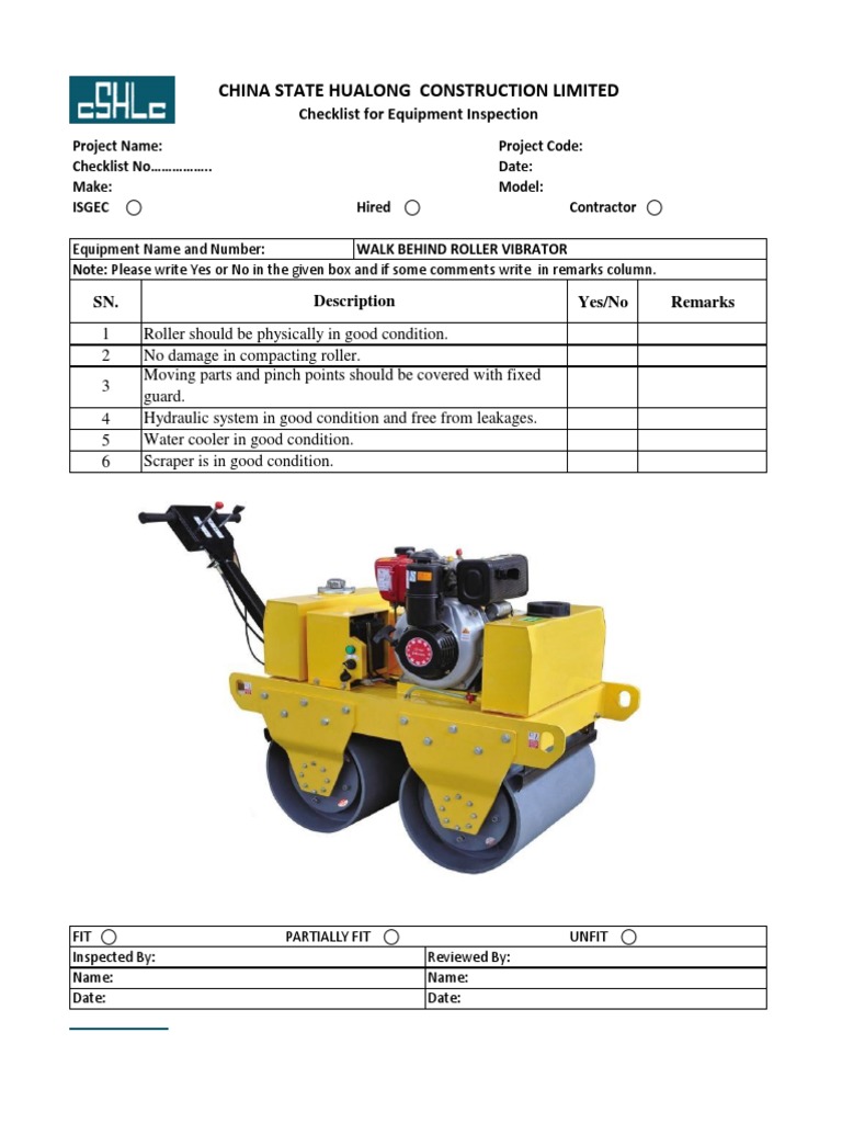 Inspection Sheet For Roller and Conveyor | PDF | Manufactured Goods ...