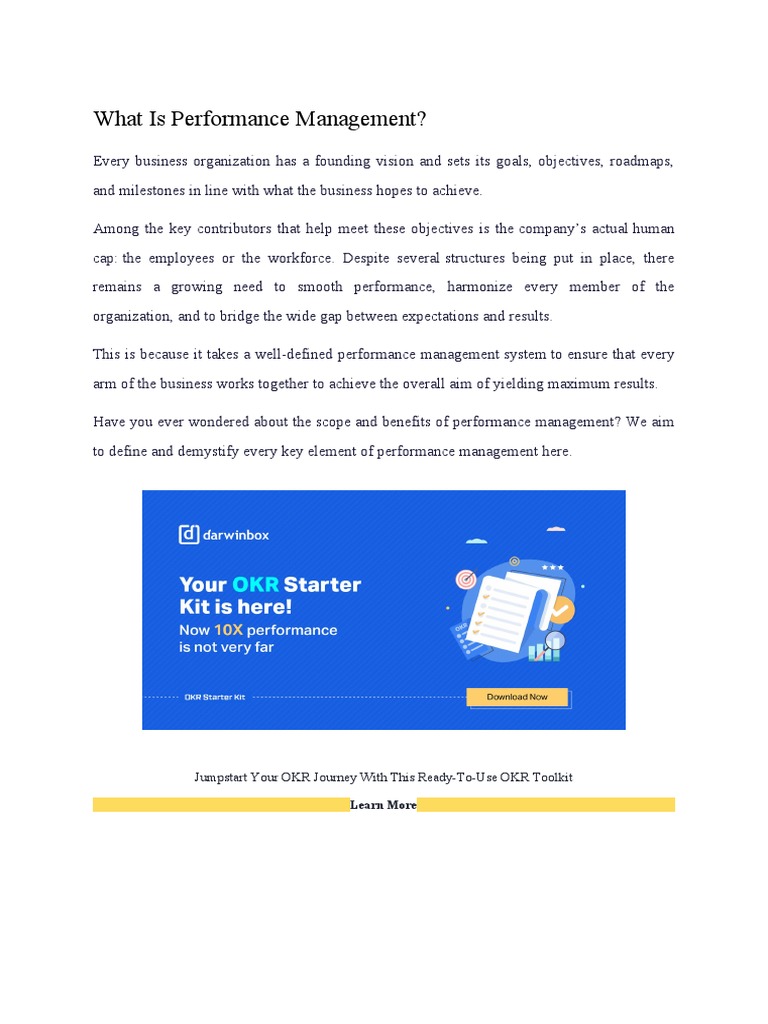 What Is Performance Management | PDF | Goal | Goal Setting