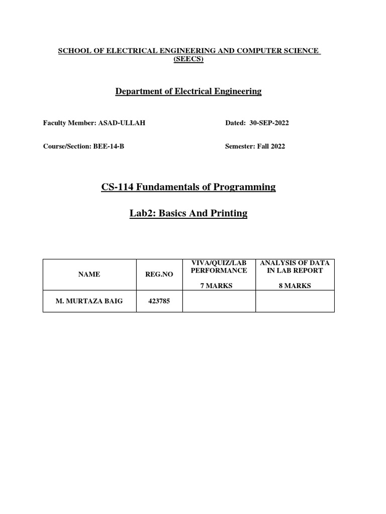 Lab 2 Report Of Fop Pdf C Programming Language Chicken 