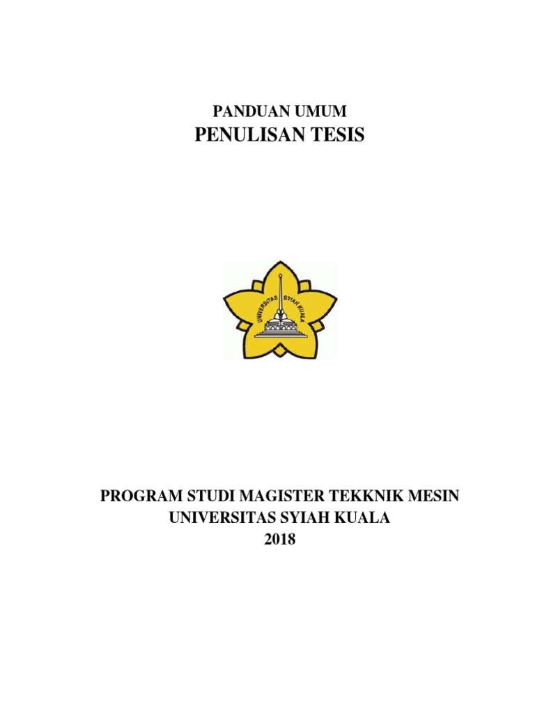 Format Penulisan Tesis Magister Mesin | PDF | Seni | Teknologi & Rekayasa