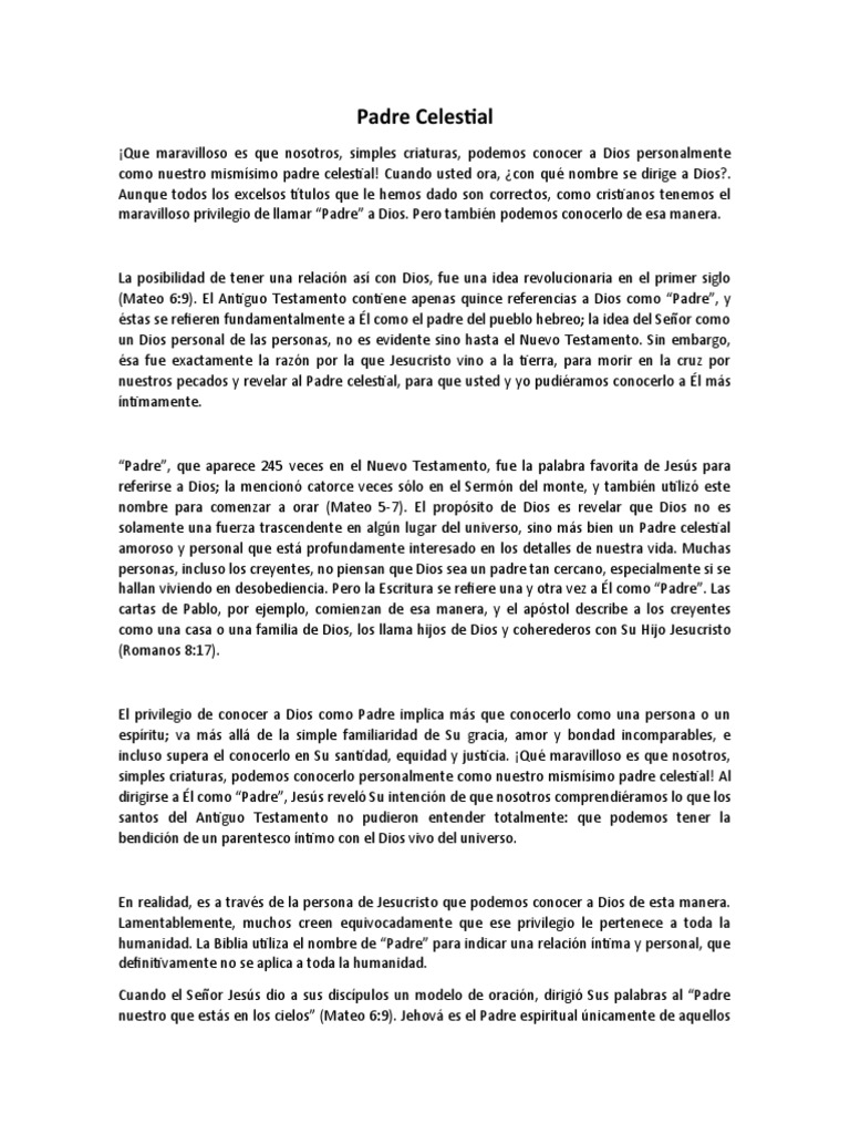 Padre Celestial | PDF | Dios | Jesús