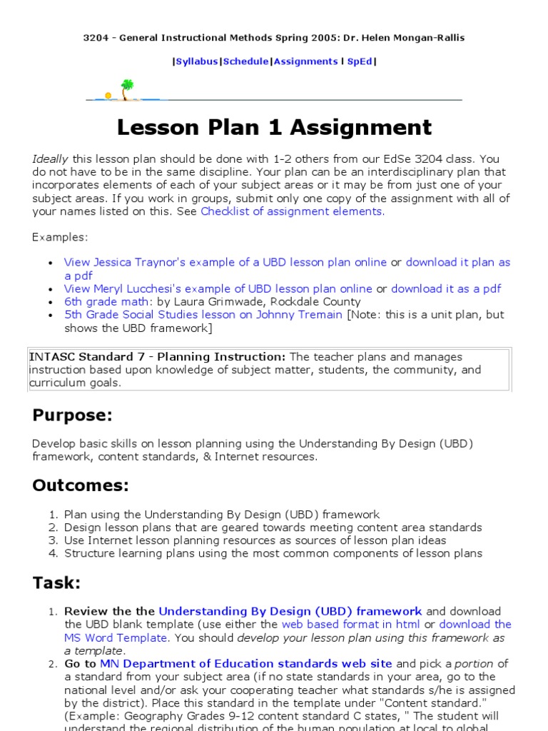Ubd Notes | PDF | Lesson Plan | Learning