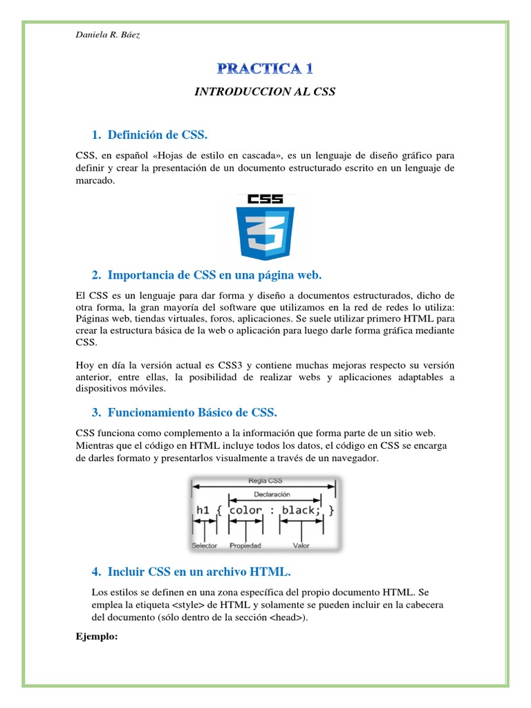 Introducción al CSS: Fundamentos y Uso | PDF | Página web | HTML