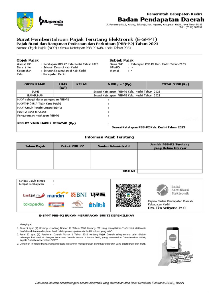 PBB-P2 Kediri 2023 | PDF