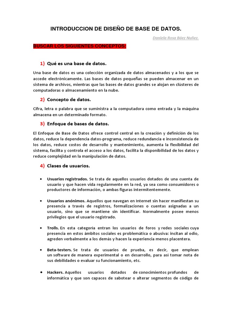 PRACTICA 1 BASE DE DATOS, Daniela Baez. | Descargar gratis PDF | SQL | Bases de datos