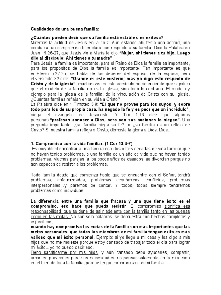 Cualidades de Una Buena Familia | PDF | Jesús | Cristo (título) Cualidades de Una Buena Familia | PDF | Jesús | Cristo (título)