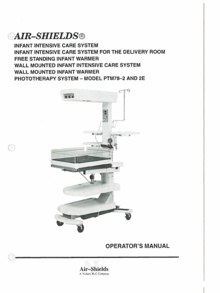 Air Shields pm78-2 Operator's Manual | PDF