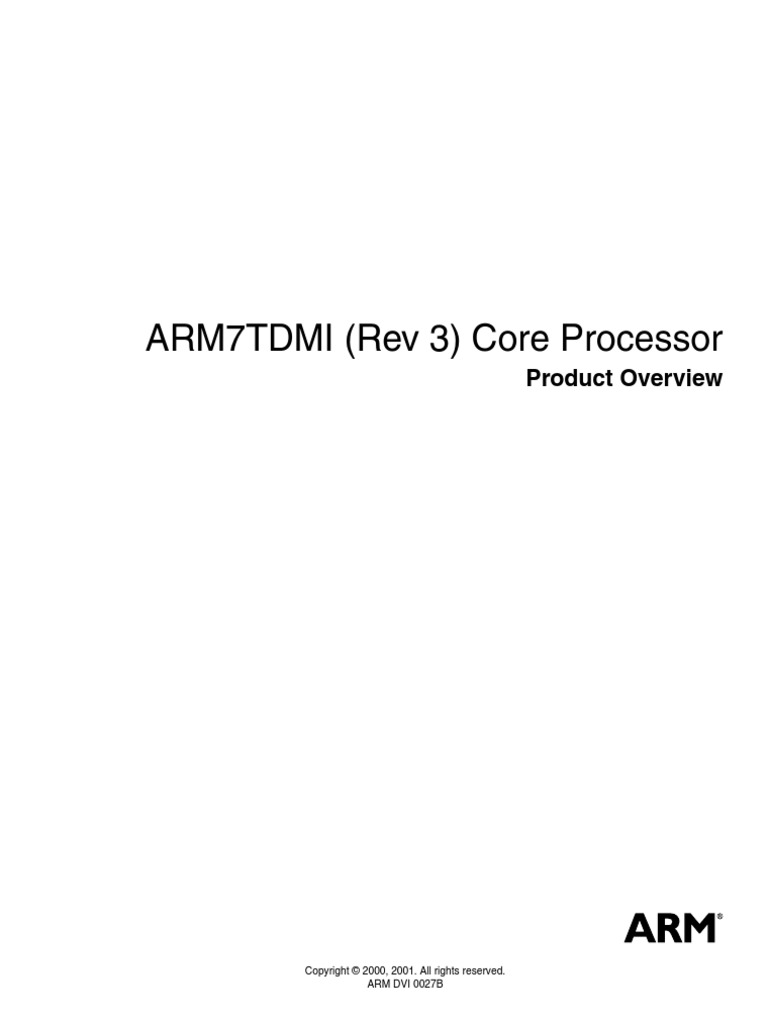 Dvi 0027a Arm7tdmi Po | PDF | Arm Architecture | Instruction Set