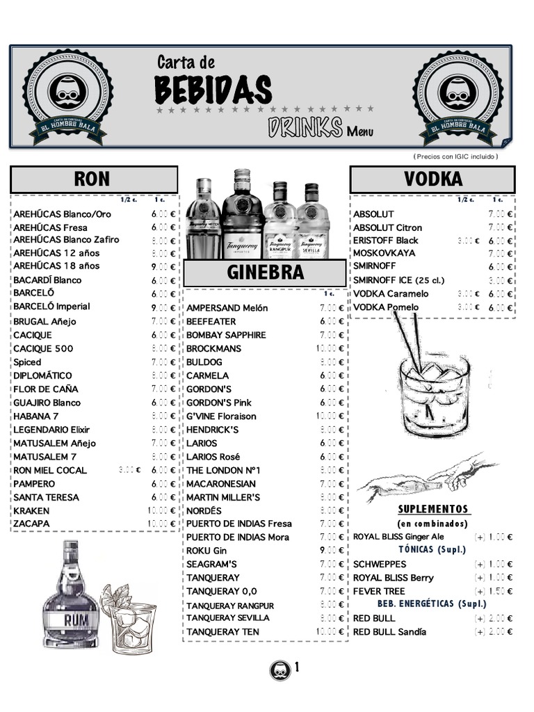 Bebidas | PDF | Whisky | Bebidas Destiladas