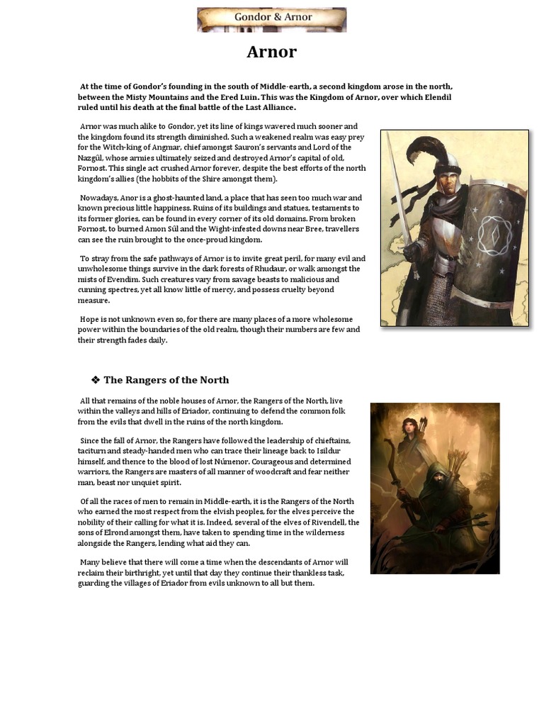 Kingdom of Arnor: Rise and Fall of the Northern Realm | PDF | Middle ...