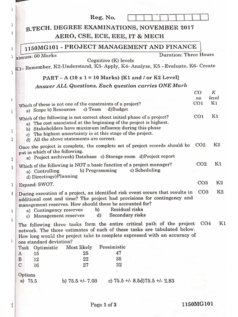 PMF Previous Ques Papers | PDF