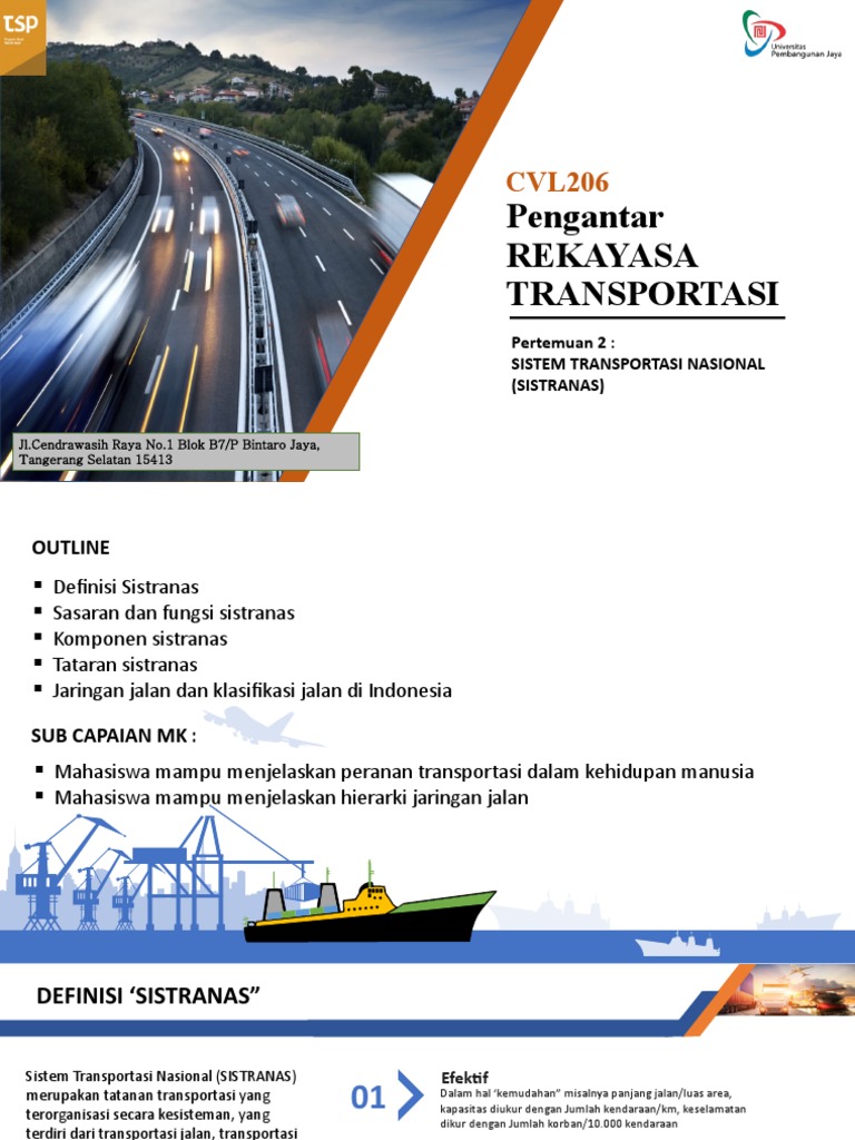 Pengantar Rekayasa Transportasi Week 2 | PDF