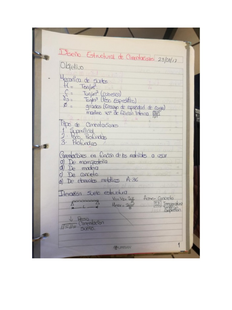 Santana Roman Yesenia Apuntes Cimentaciones | PDF